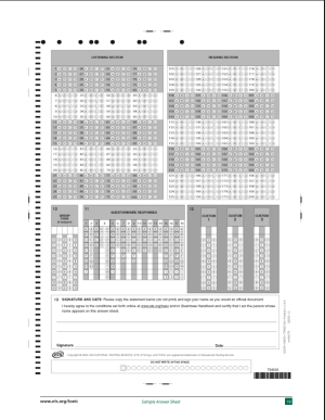 ดาวน์โหลด Answer Sheet TOEIC PDF ฟรี